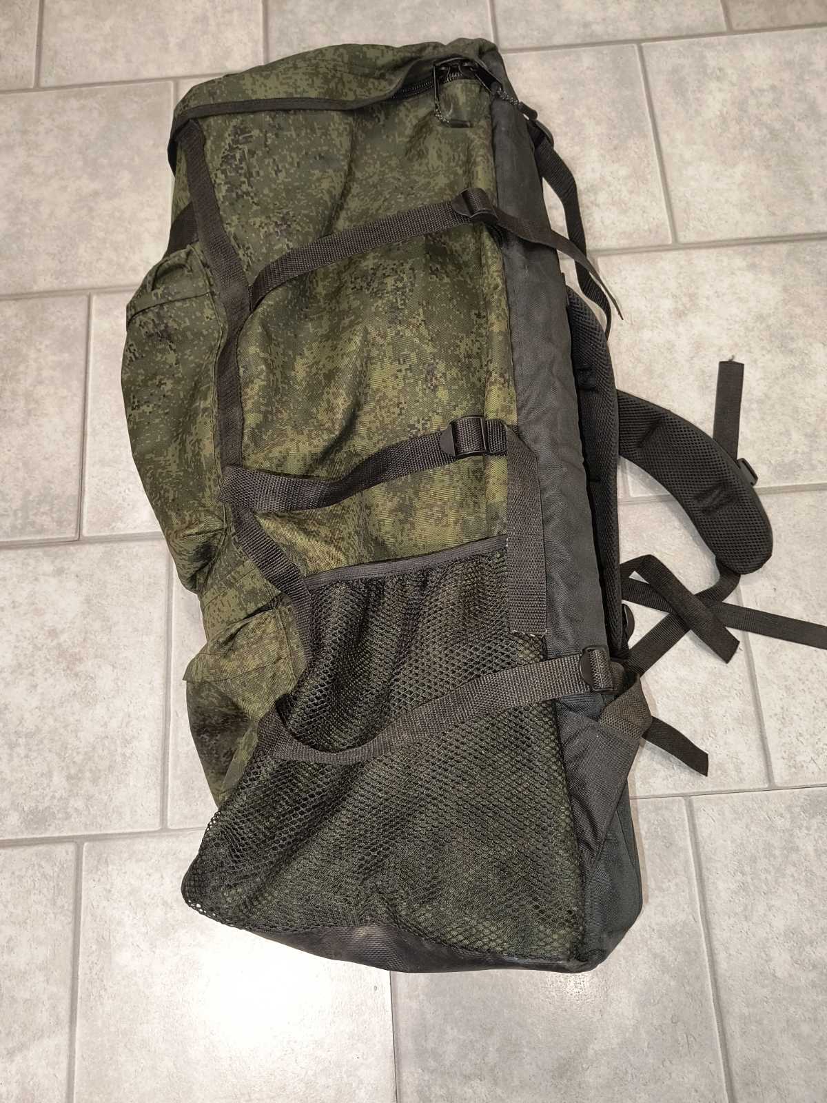 Trophy Huge russian army backpack in “Pixel” (130 liters). (from Kursk ...