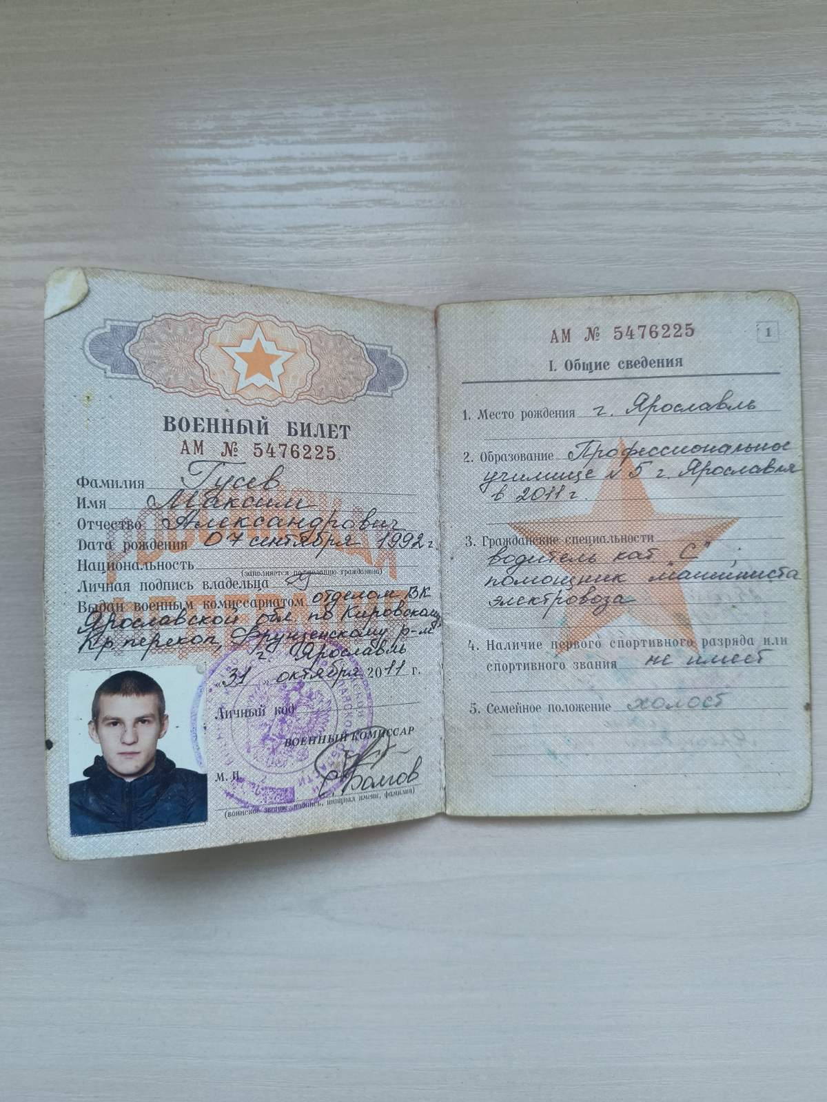 Trophy russian military ID passport (KIA) from Kursk region – Gusyev ...