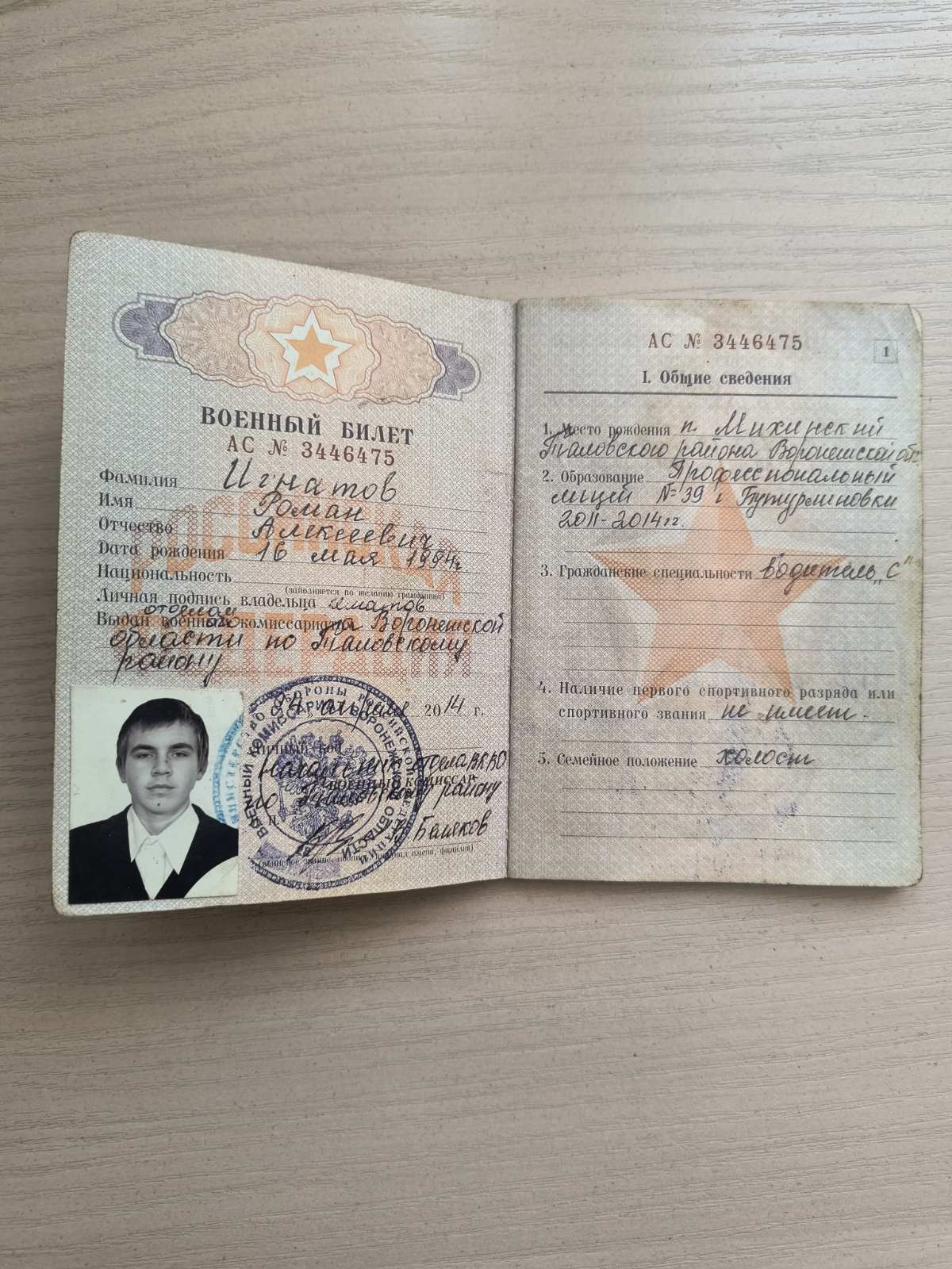 Trophy russian set of documents (Military ID passport, Driver’s license ...
