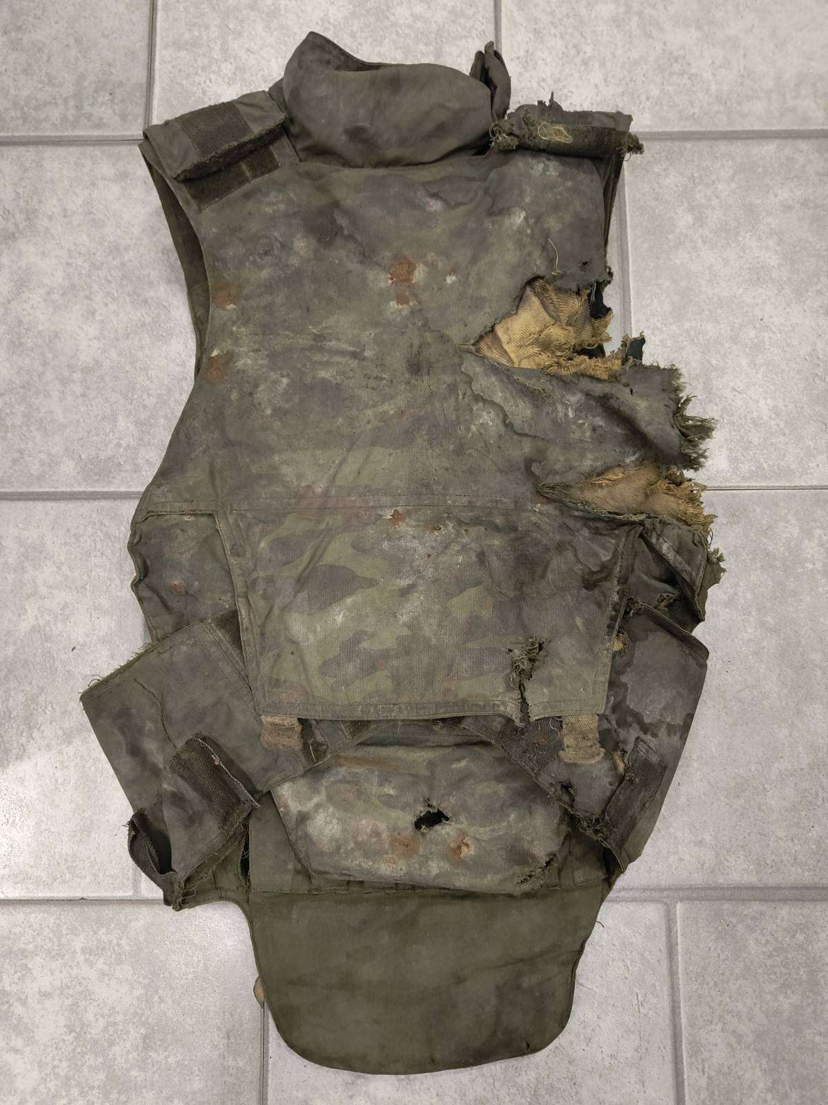 Trophy russian army 6B23-1 Holder Vest Jacket with Kevlar set. Damaged ...