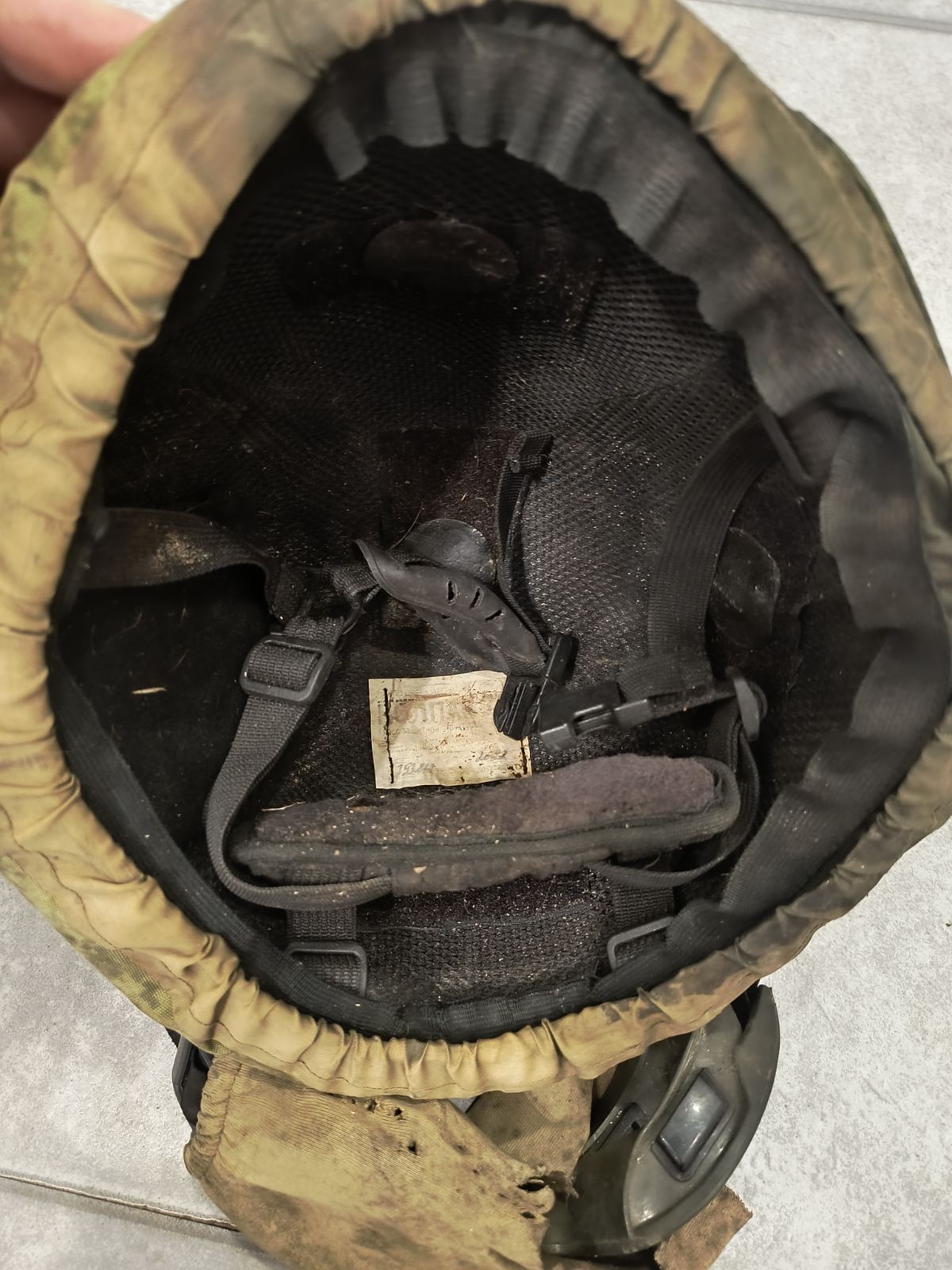Trophy russian army Kolpak20 helmet with cover and broken goggles ...