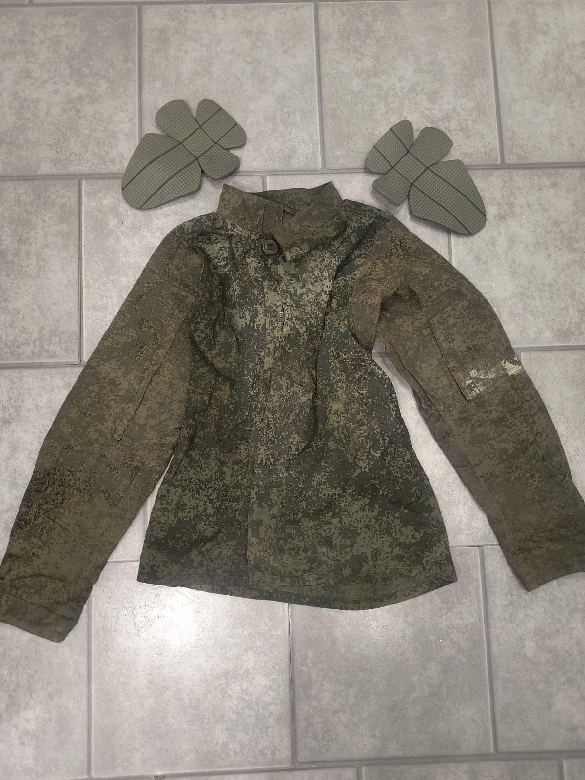 Trophy russian army shirt with fireproof sleeves from “6B48 Ratnik-ZK ...