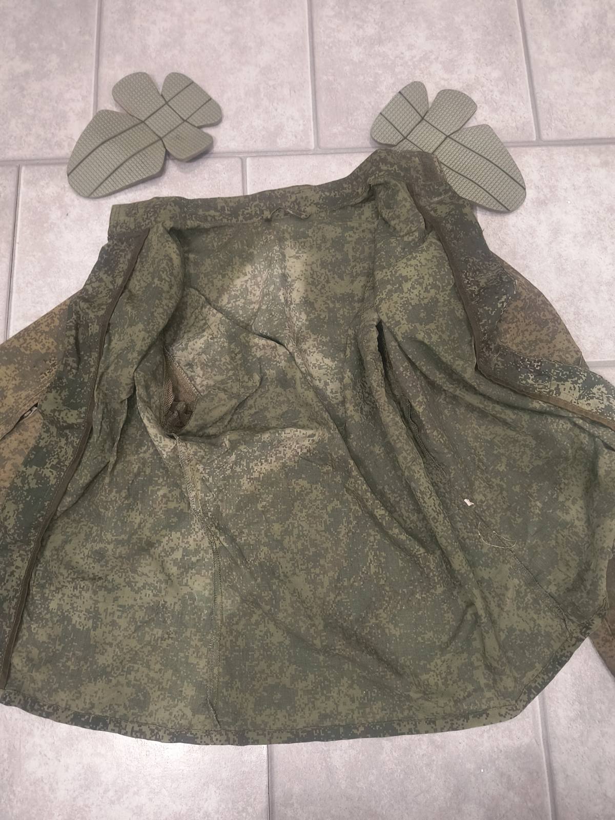Trophy russian army shirt with fireproof sleeves from “6B48 Ratnik-ZK ...