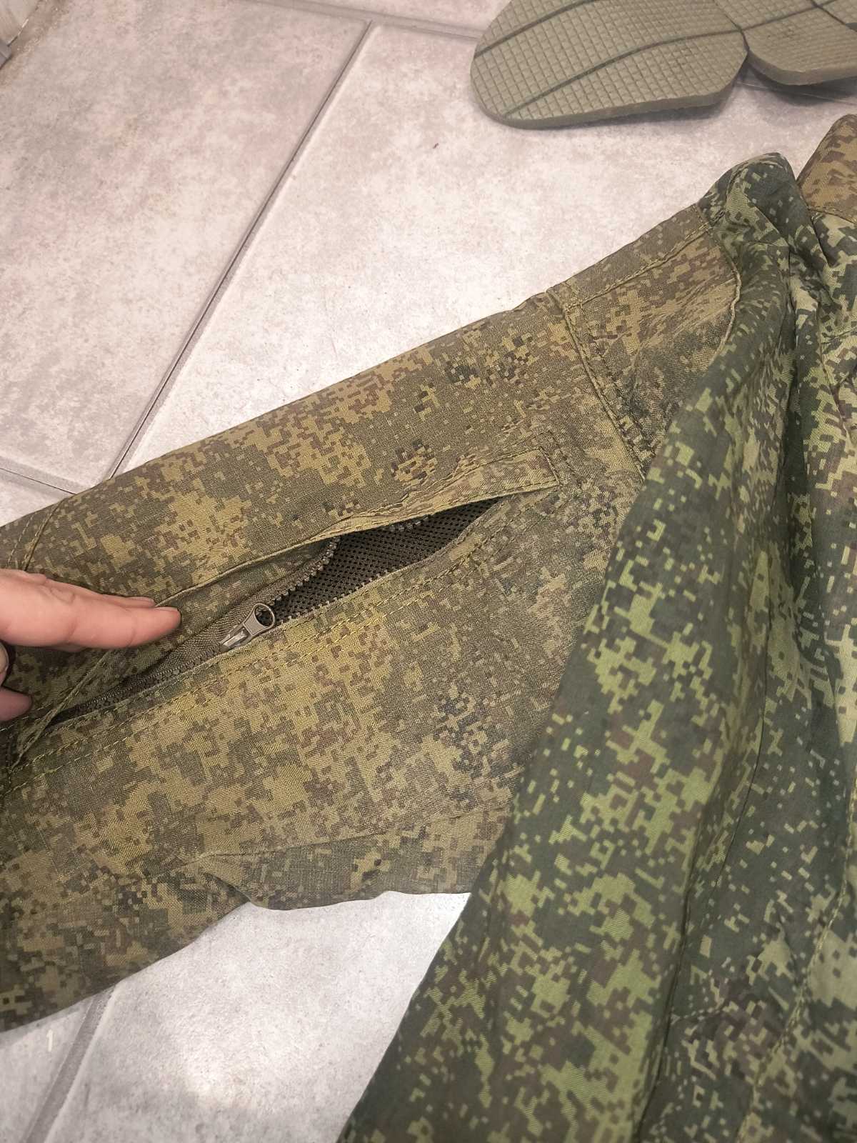 Trophy russian army shirt with fireproof sleeves from “6B48 Ratnik-ZK ...